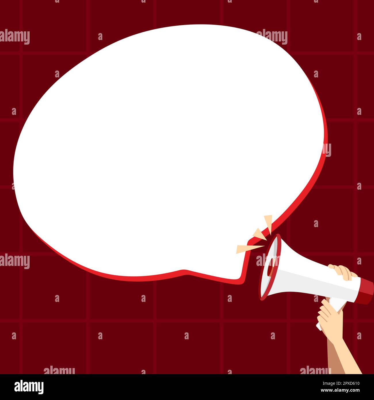 Hand Holding Megaphone With Speech Box Presenting Important Messages ...