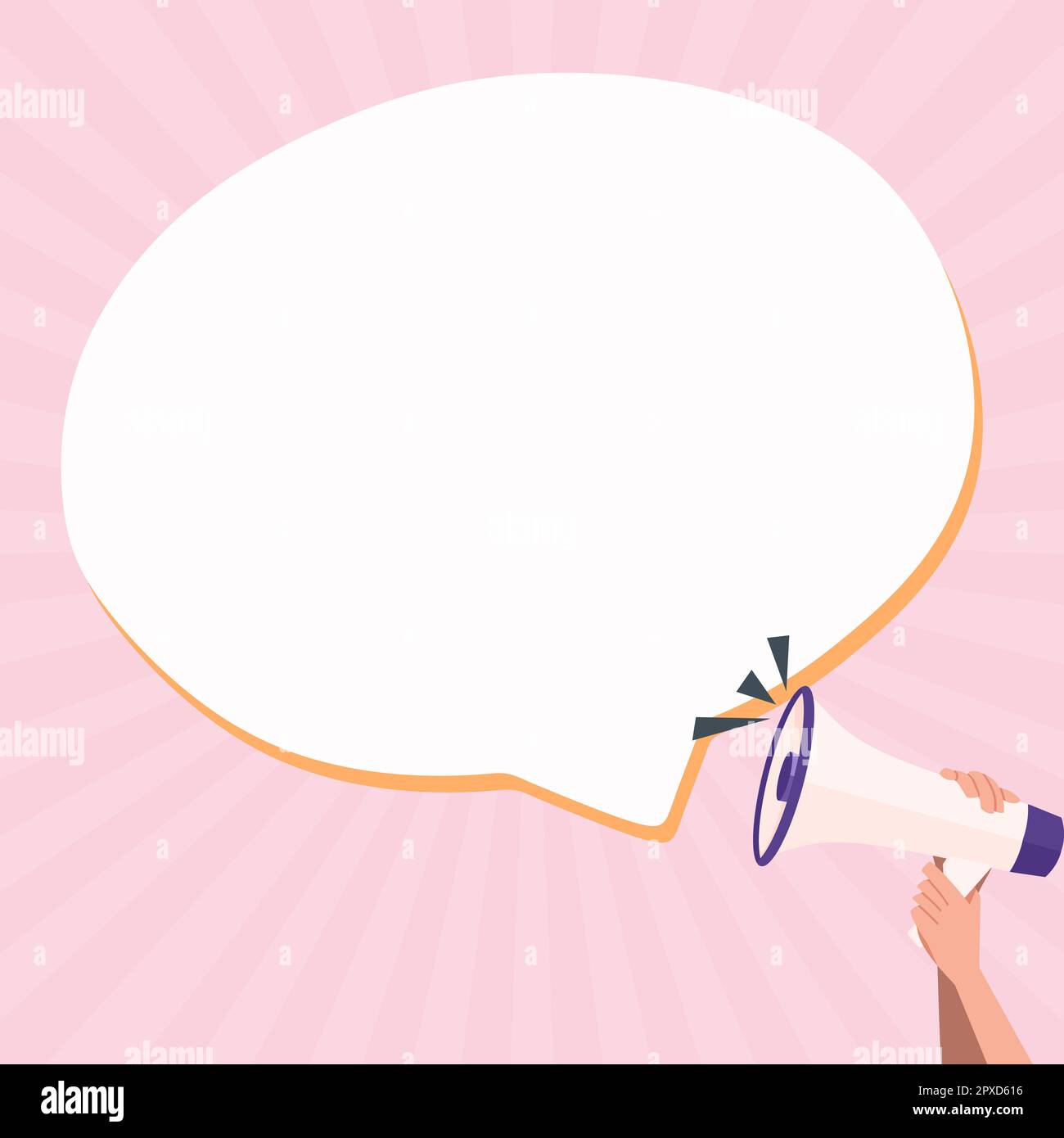 Hand Holding Megaphone With Speech Box Presenting Important Messages ...