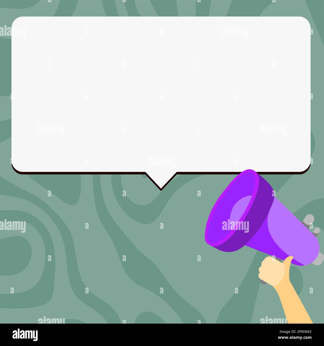 Megaphone In Hand With Dialog Balloon Showing Important Messages Stock ...