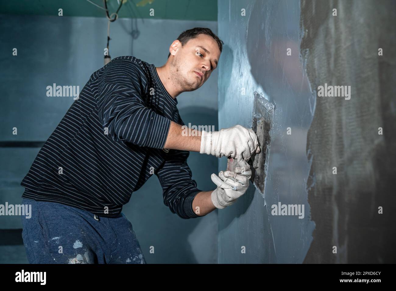 application to the wall of water protection Stock Photo - Alamy