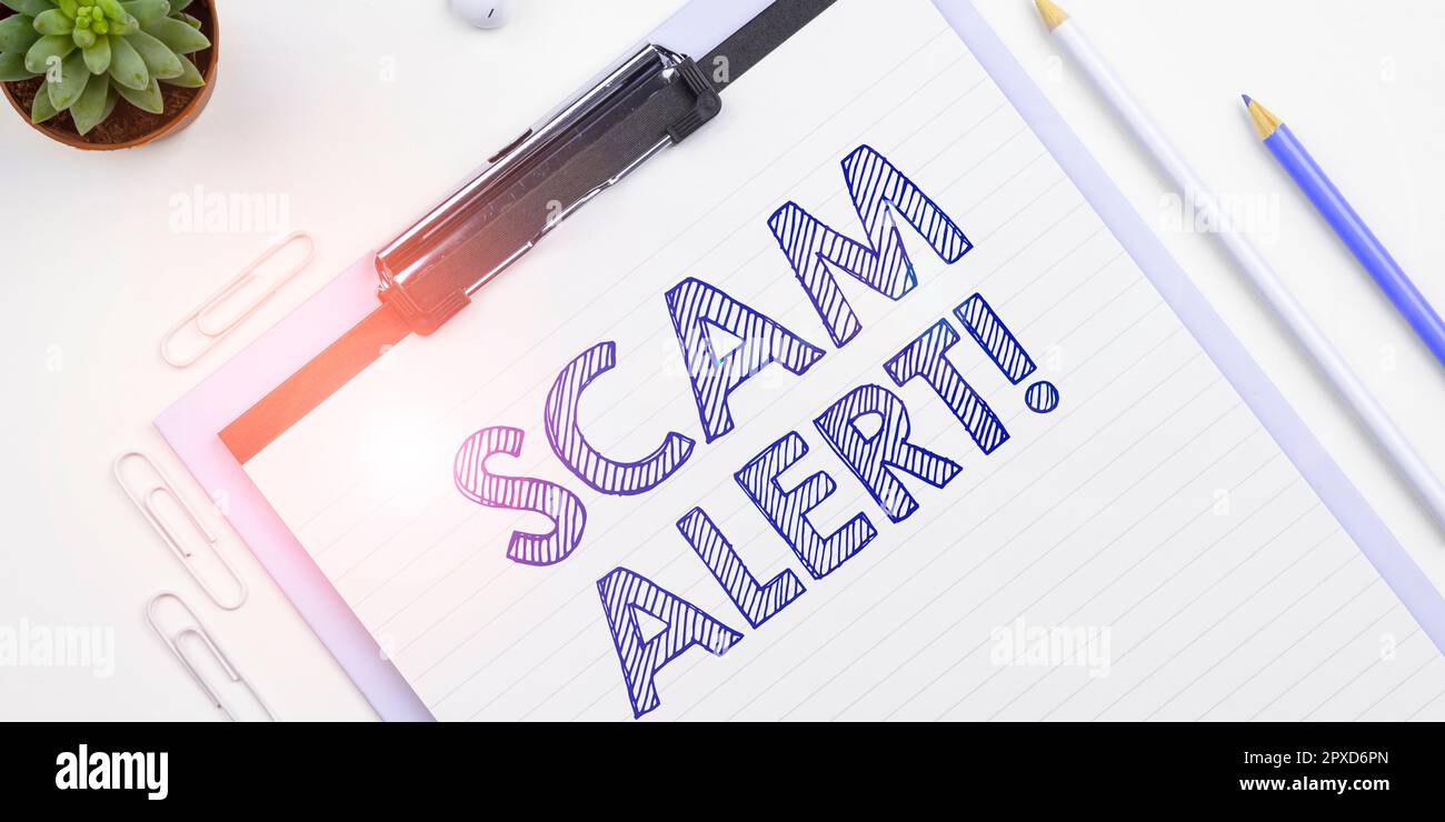 Handwriting text Scam Alert, Internet Concept warning someone about ...