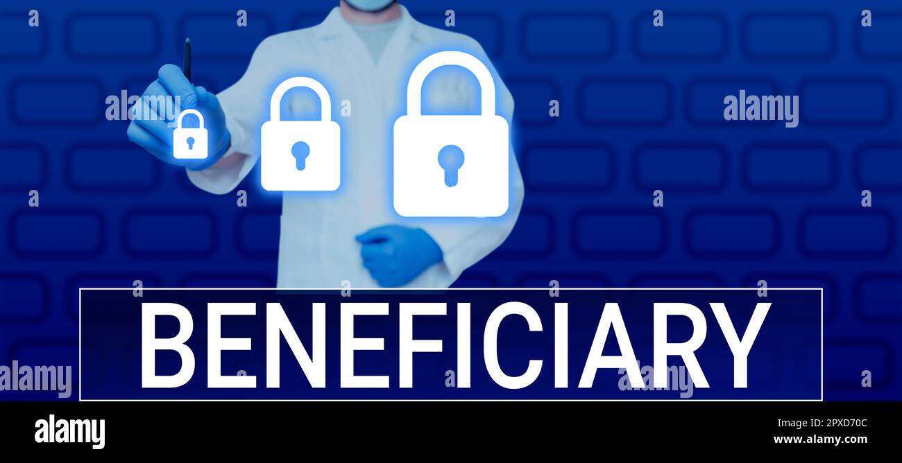 Conceptual caption Beneficiary, Concept meaning a person or thing that ...