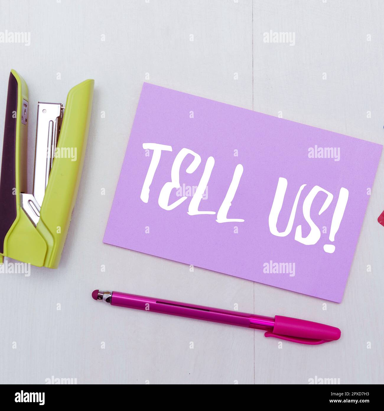 Inspiration showing sign Tell Us, Internet Concept communicate ...