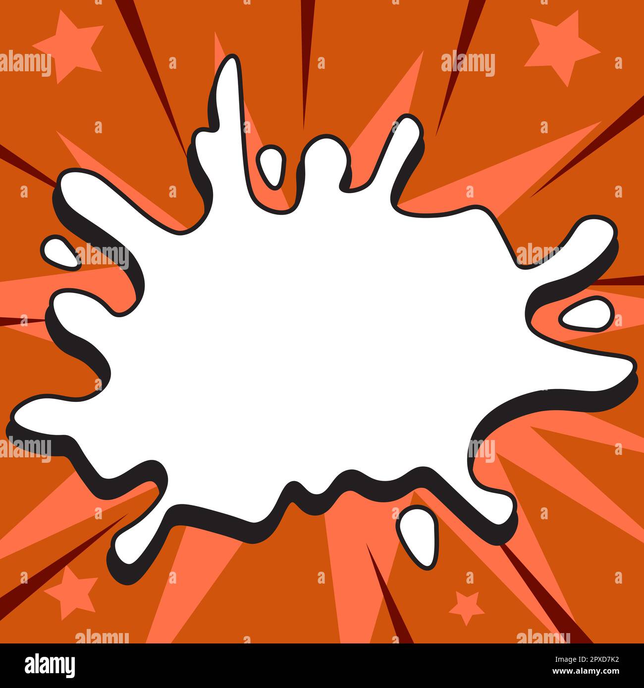 Comic Speech Bubble With Copy Space And Doodles. Empty Explosion ...