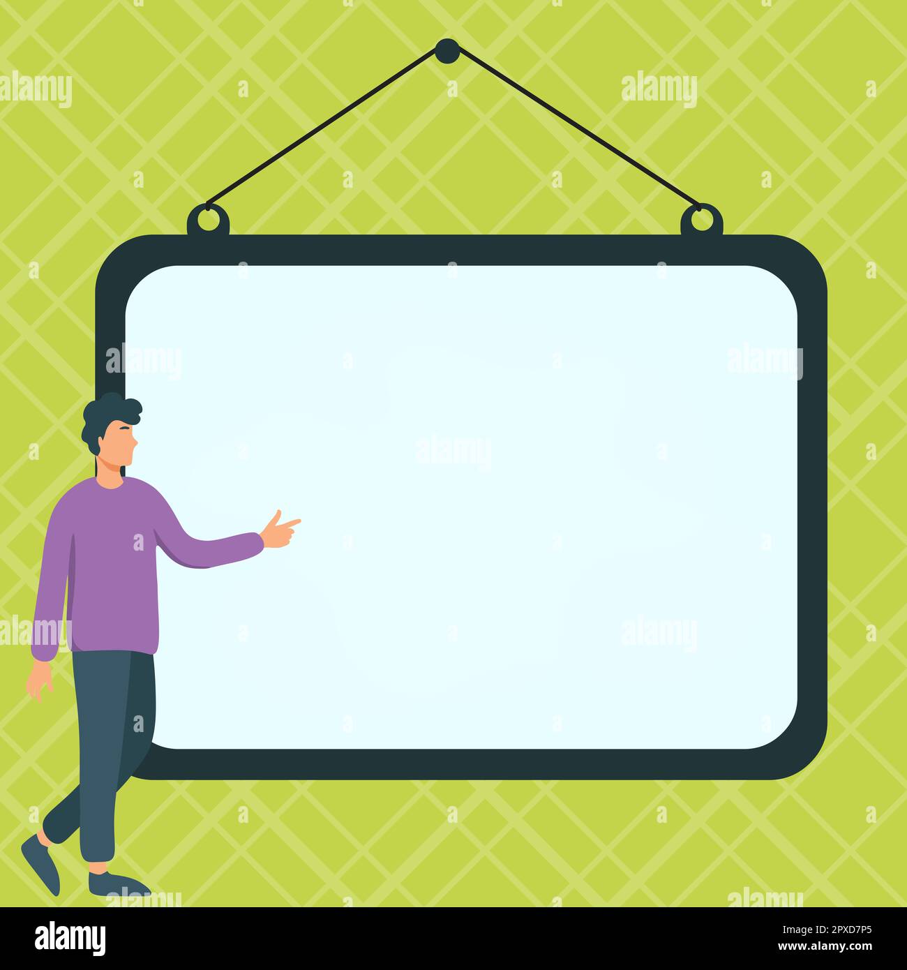 Man shows information on whiteboard. Finger pointing to table with ...