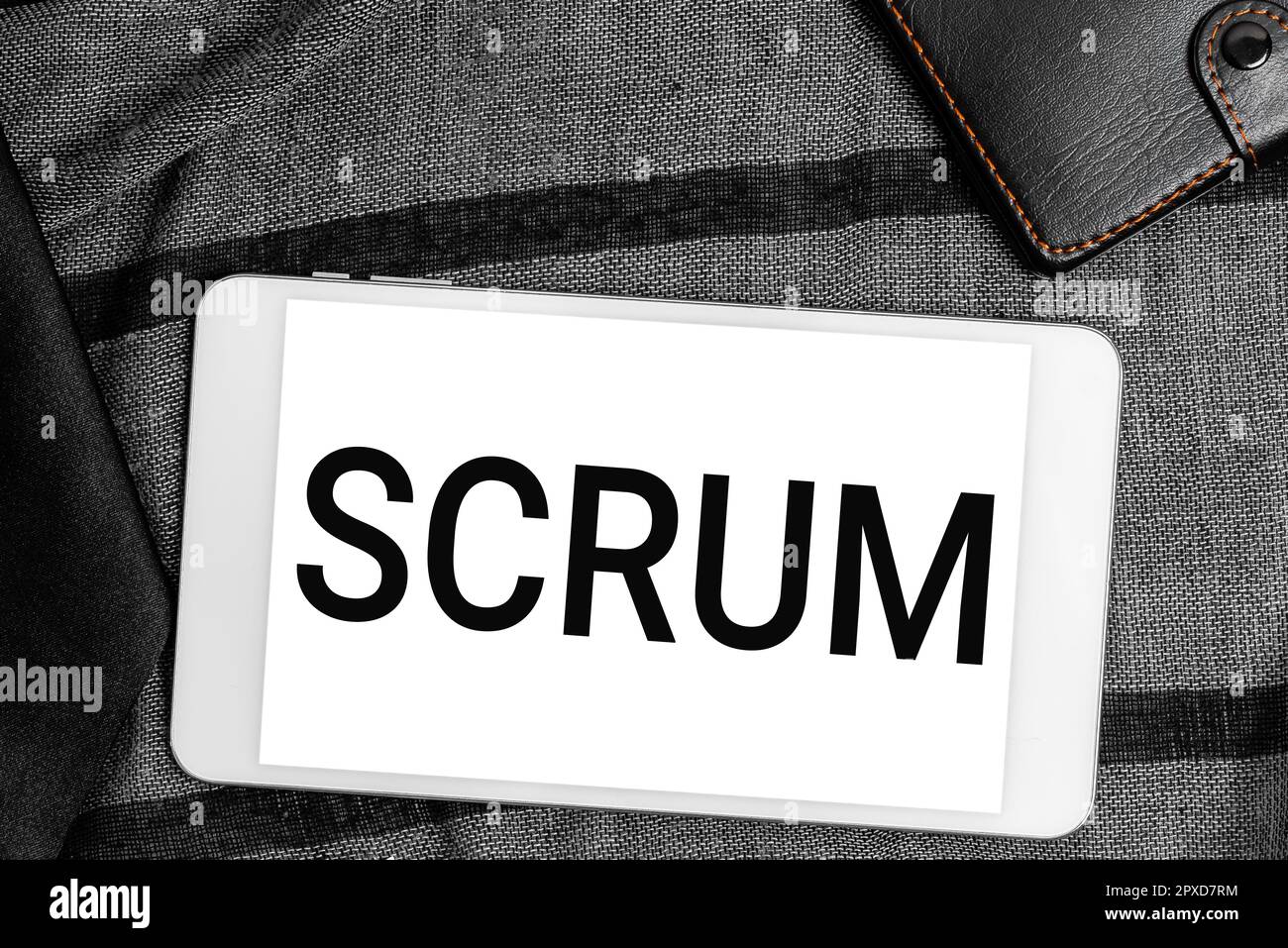 Conceptual display Scrum, Business idea handwriting as distinct from print written characters of ...