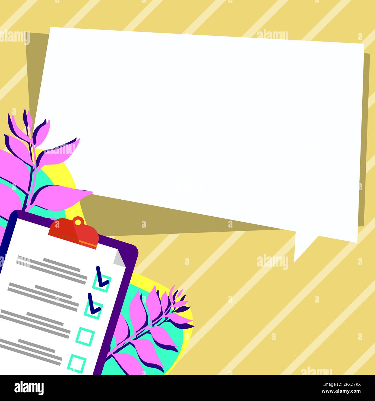 Paper with plan on colored background. White text holder with ...