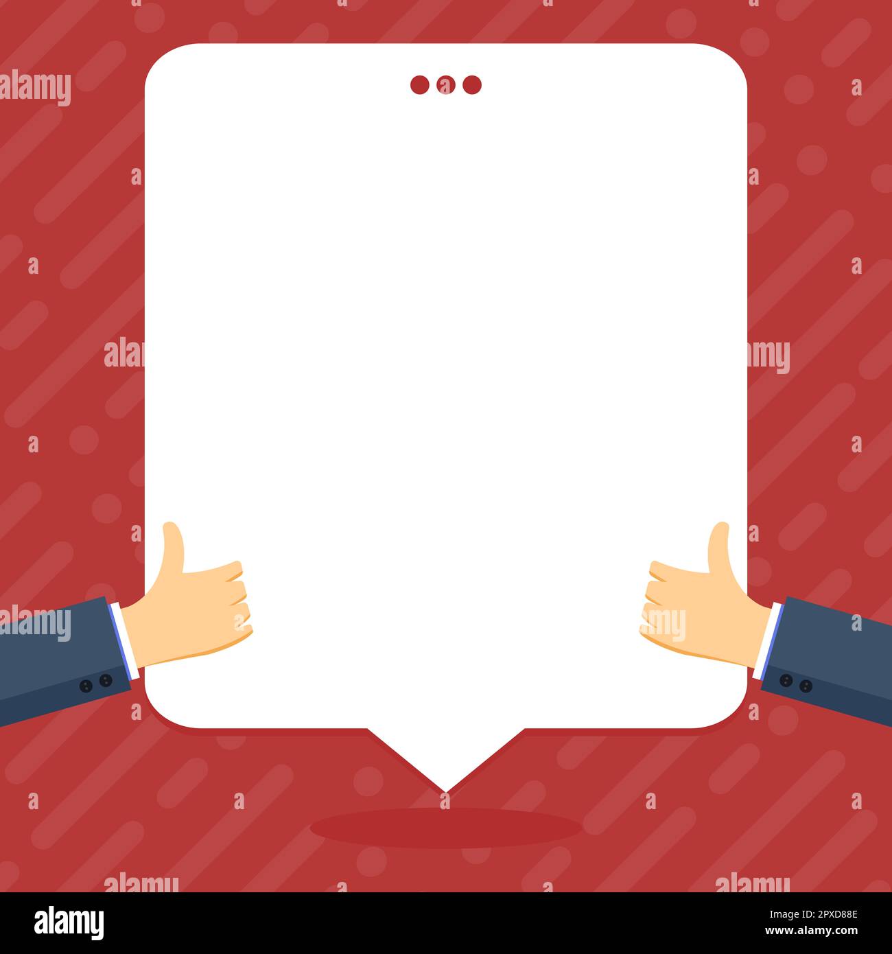 Big finger raised up pointing to whiteboard with important information ...