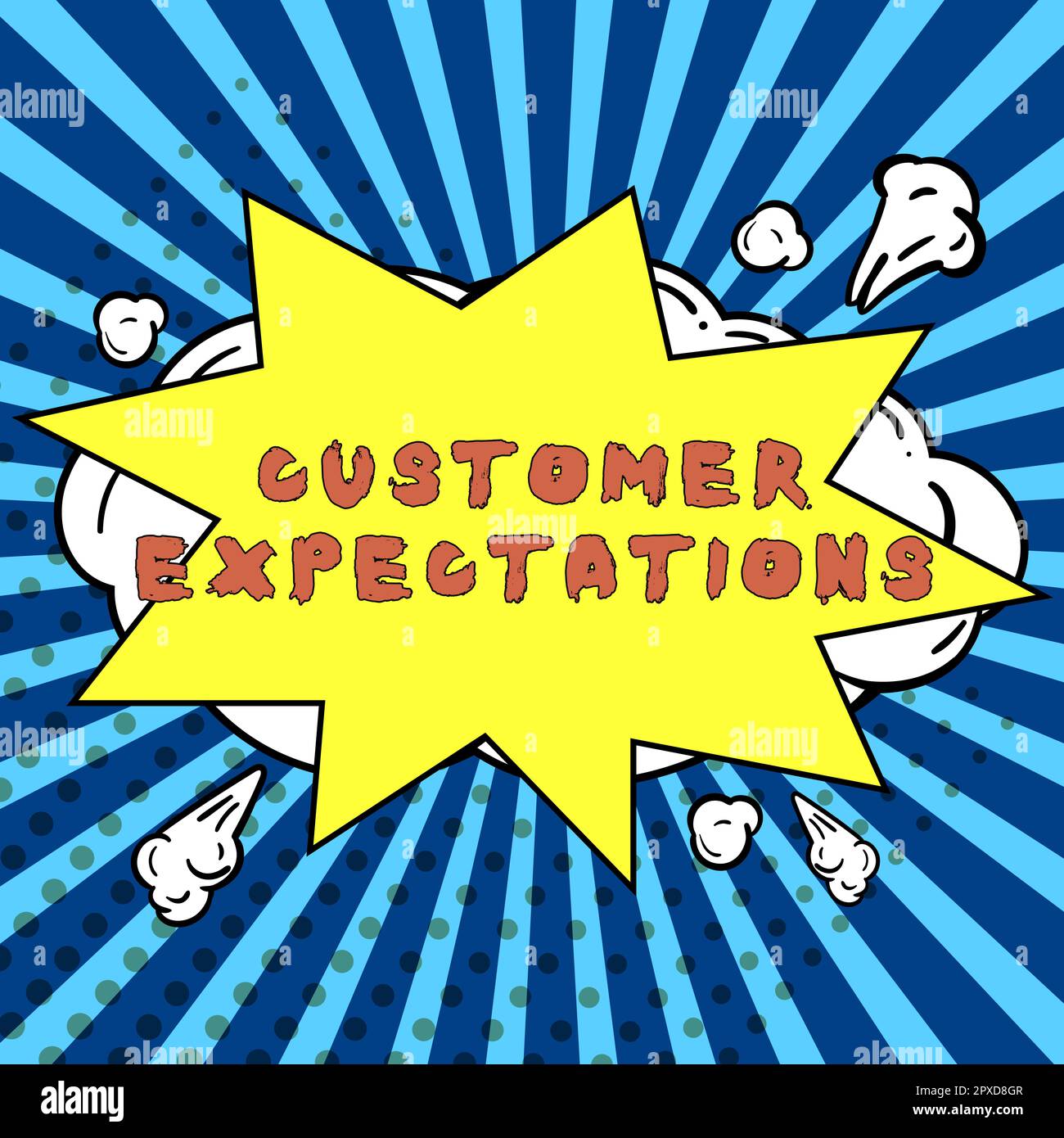 Hand writing sign Customer Expectations, Business showcase Benefits a ...