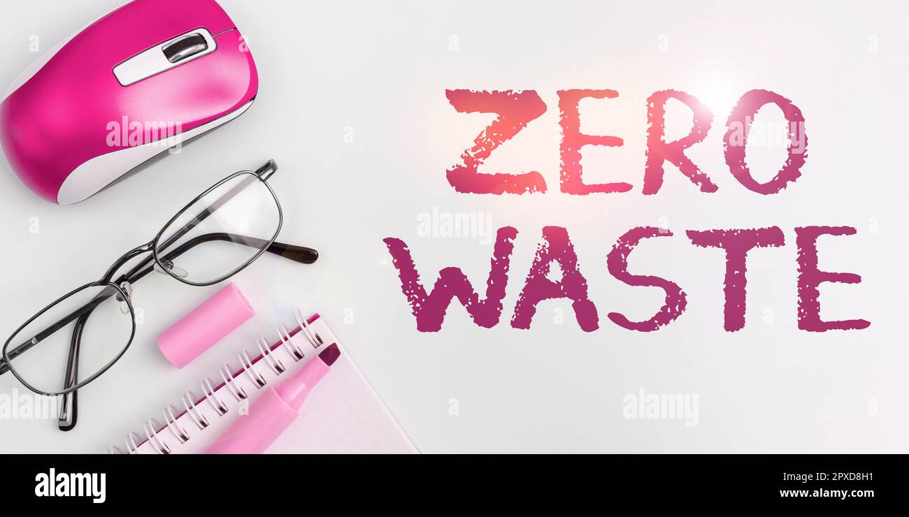 Writing displaying text Zero Waste, Word Written on industrial ...
