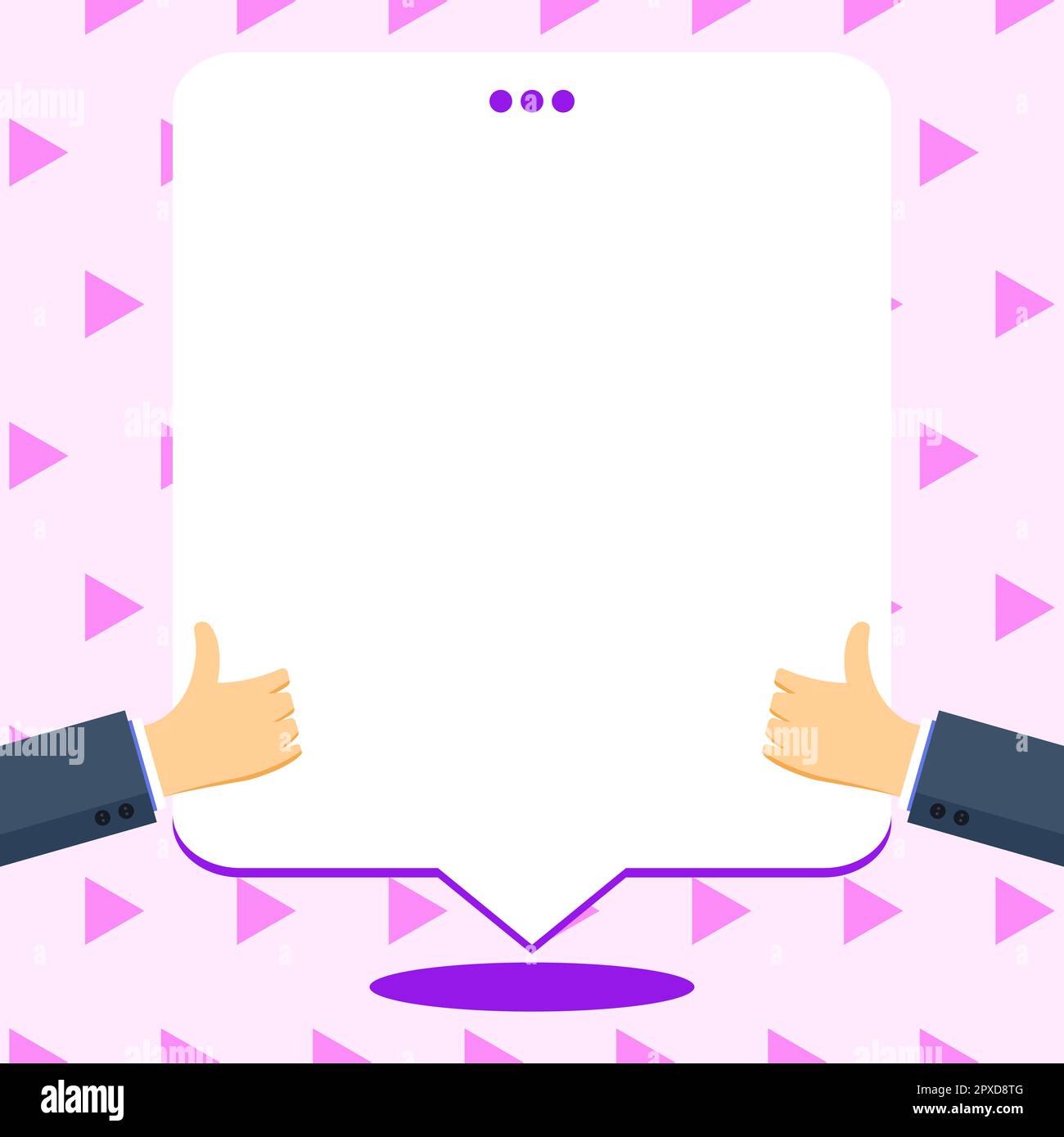 Big finger raised up pointing to whiteboard with important information ...