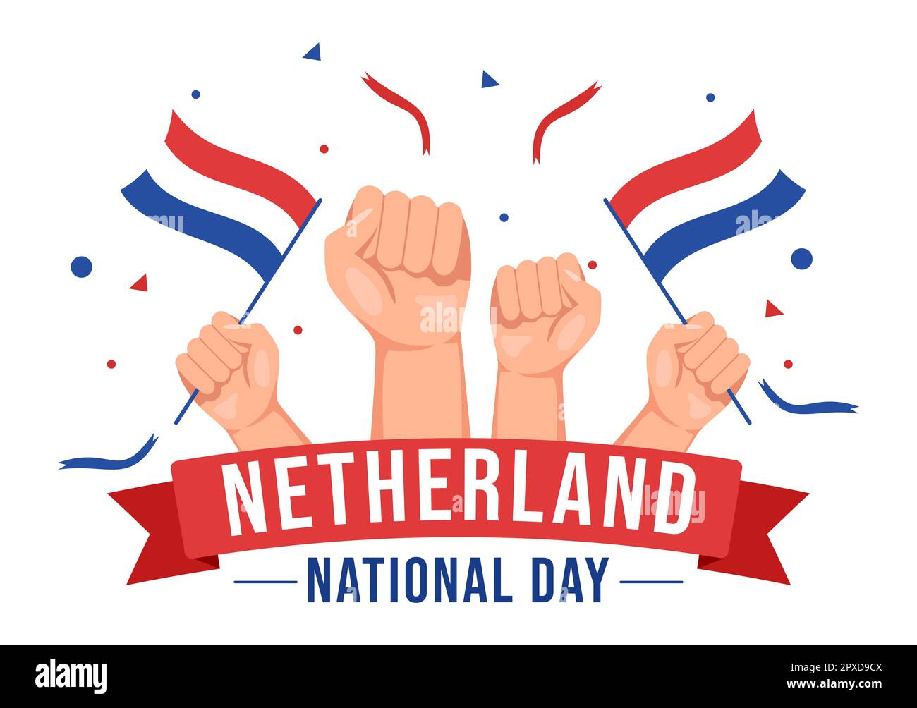 Happy Netherland National Day Illustration with Netherlands Flag for ...