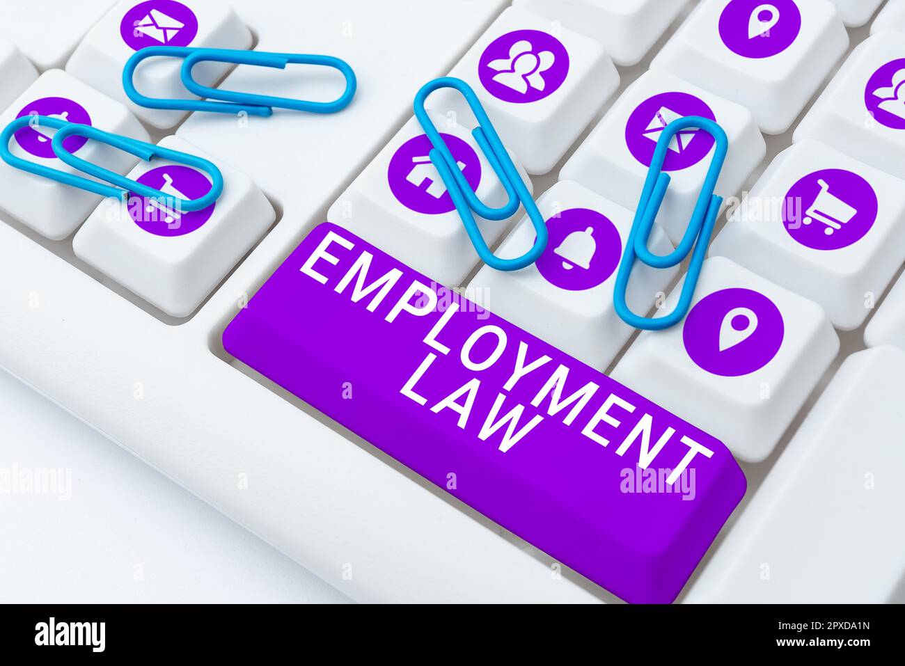 Sign displaying Employment Law, Word Written on deals with legal rights ...