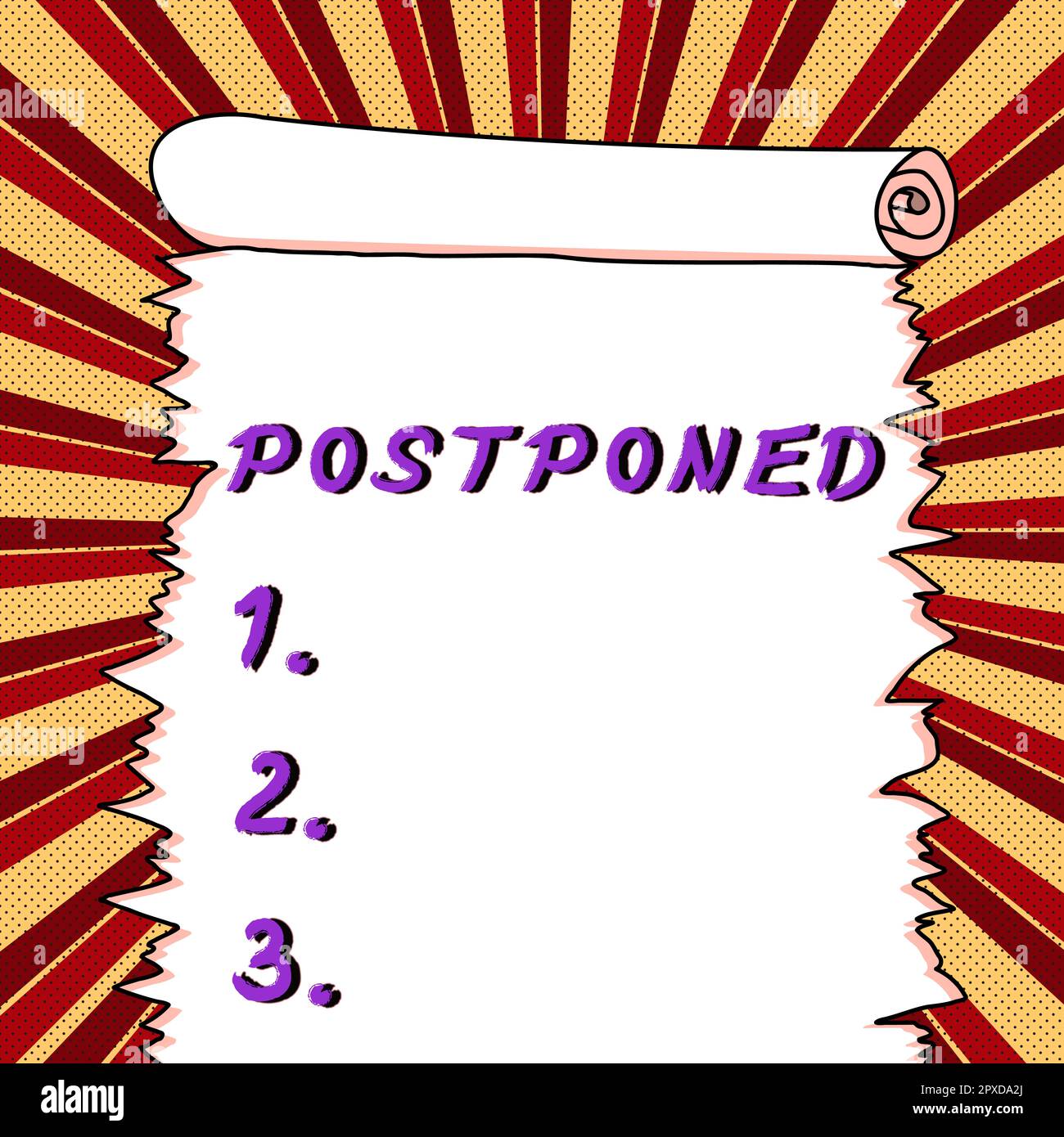 Text caption presenting Postponed, Business showcase to place later in ...