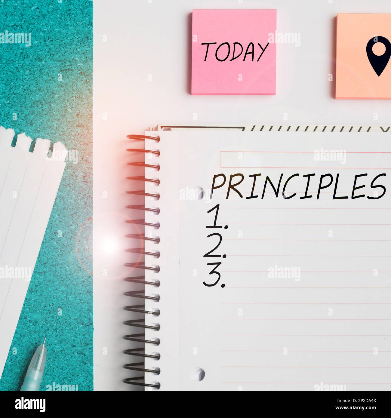 Handwriting text Principles, Word Written on fundamental truth that ...