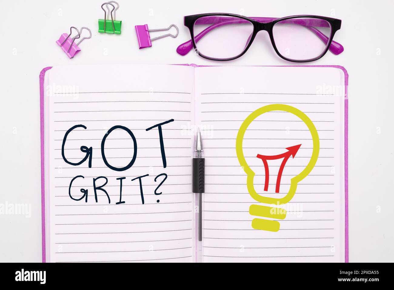 Hand writing sign Got Grit, Business idea A hardwork with perseverance ...