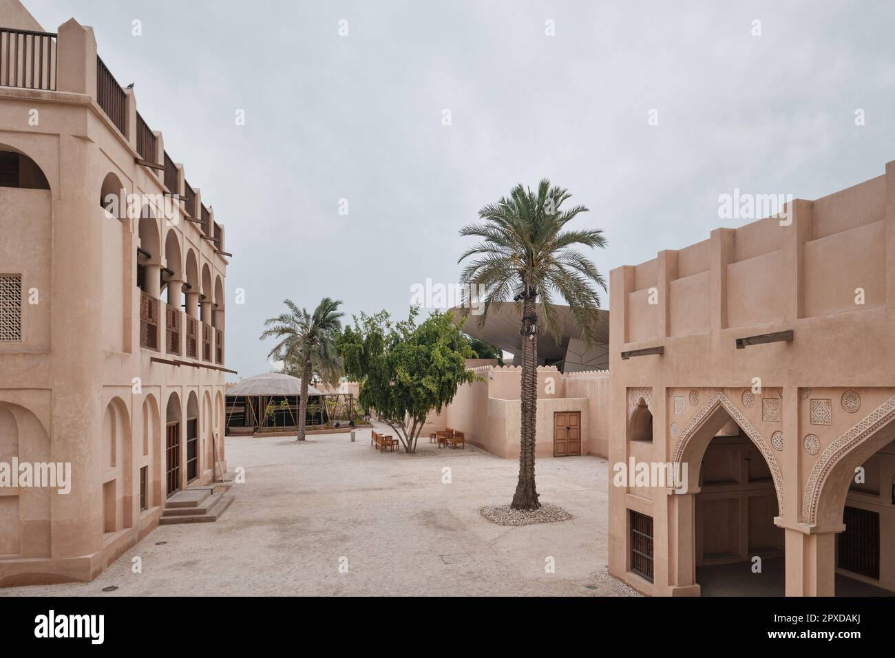 Doha, Qatar - April 2023: The original palace of Sheikh Abdullah bin ...