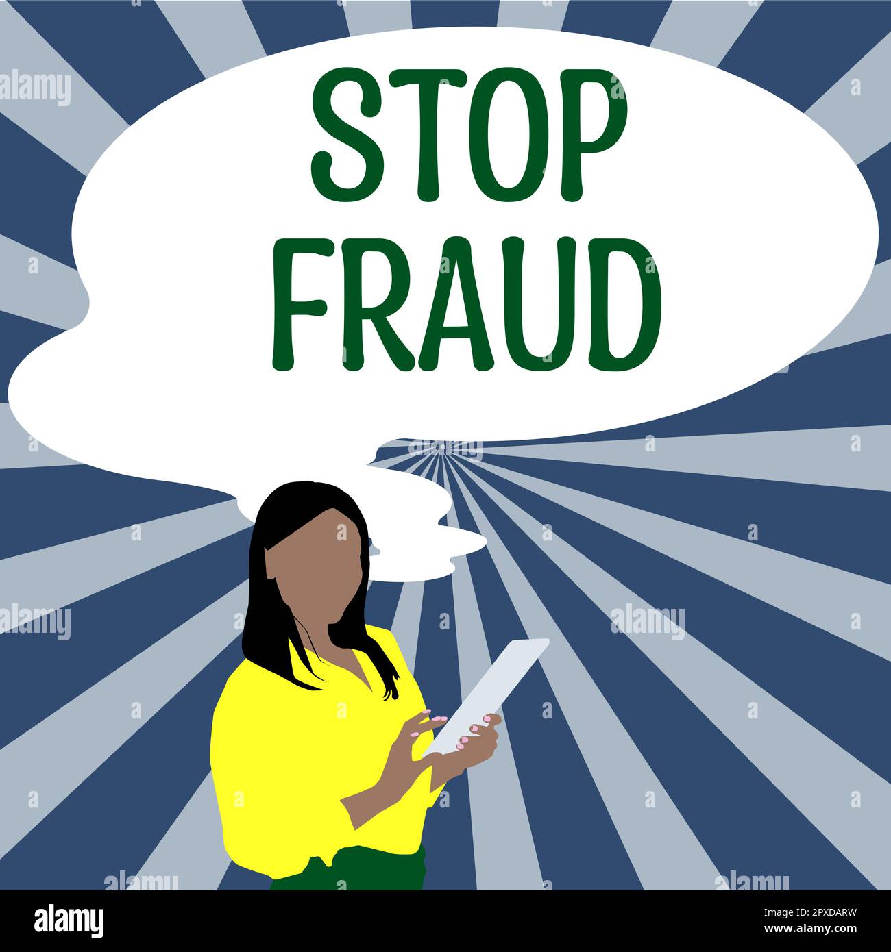 Inspiration showing sign Stop Fraud, Business concept campaign advices ...