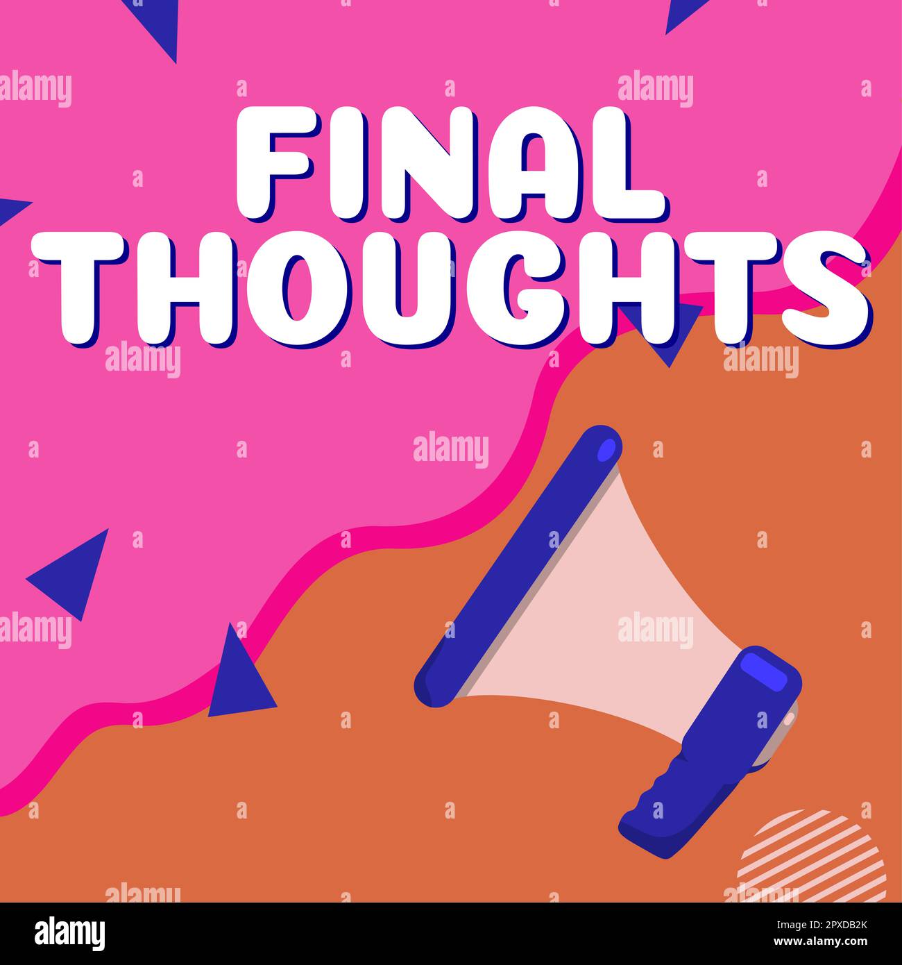 Conceptual display Final Thoughts, Business showcase Conclusion Last ...