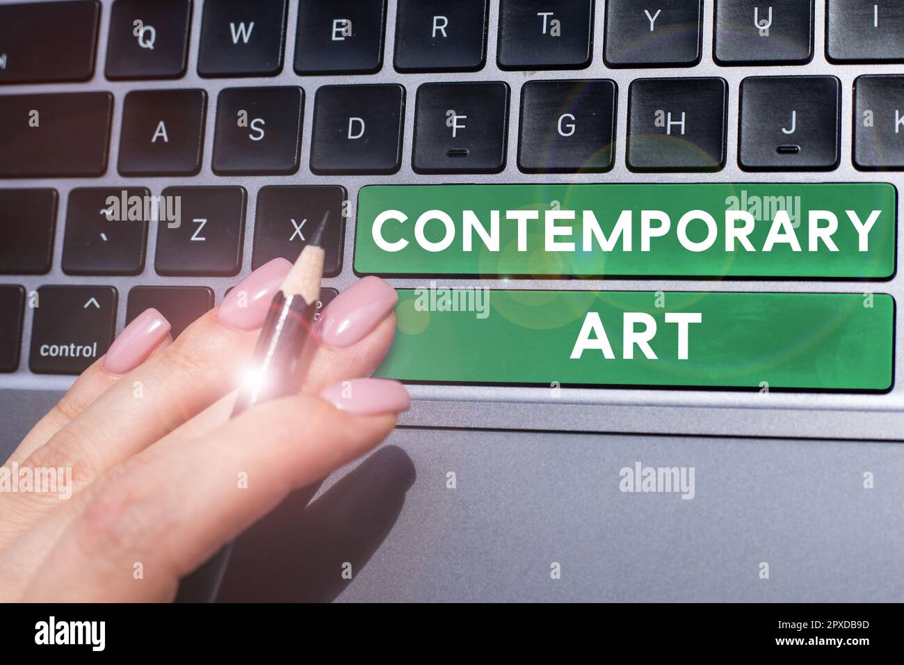 Handwriting text Contemporary Art, Concept meaning made today by living ...