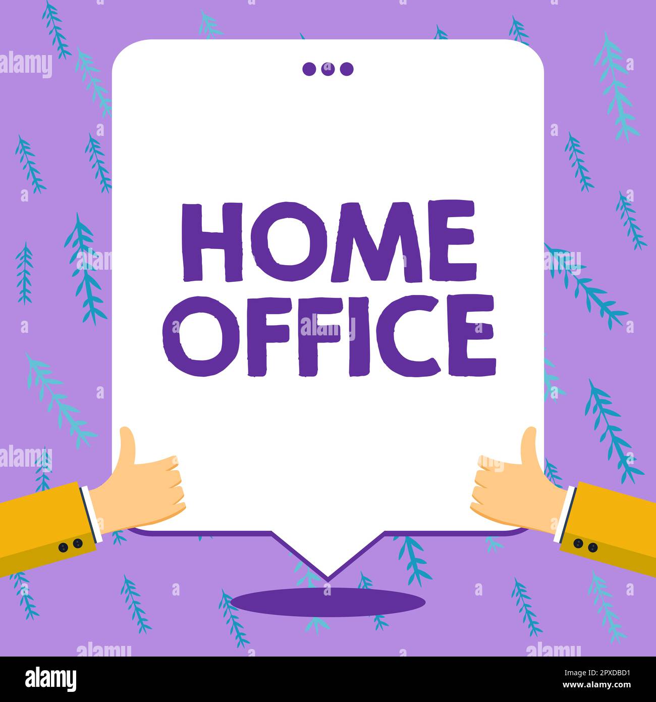 Hand writing sign Home Office, Business idea space designated in a ...