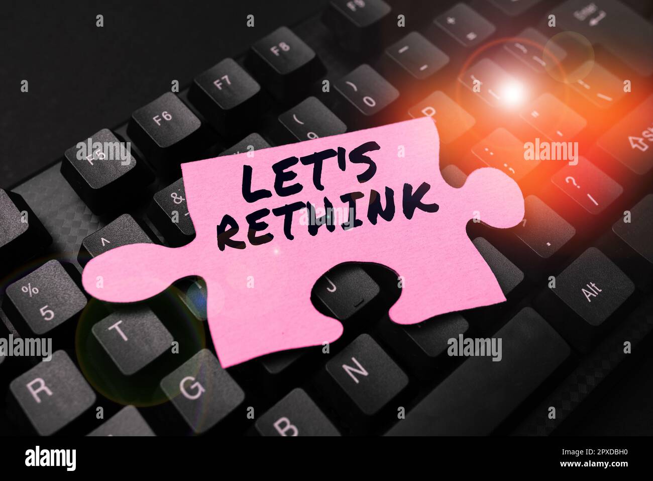 Text showing inspiration Let's Rethink, Concept meaning an Afterthought ...