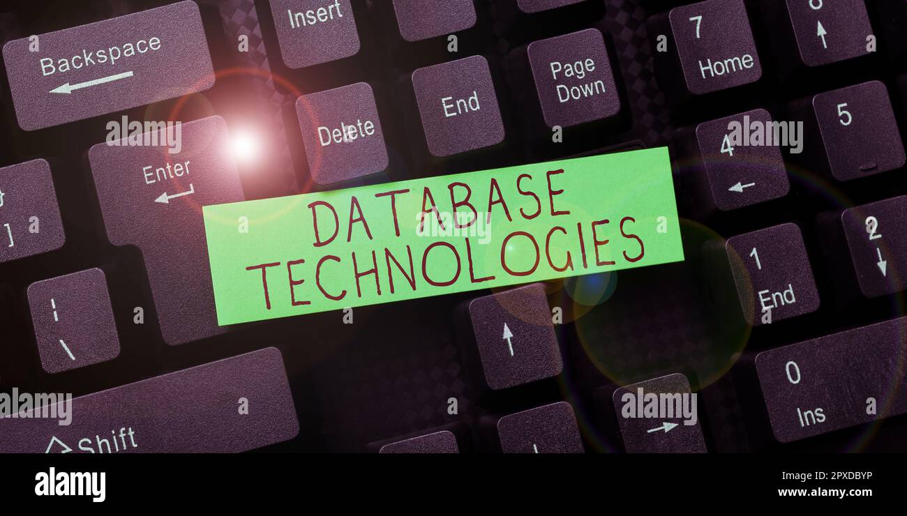 Sign displaying Database Technologies, Business overview uses a ... Sign displaying Database Technologies, Business overview uses a ...
