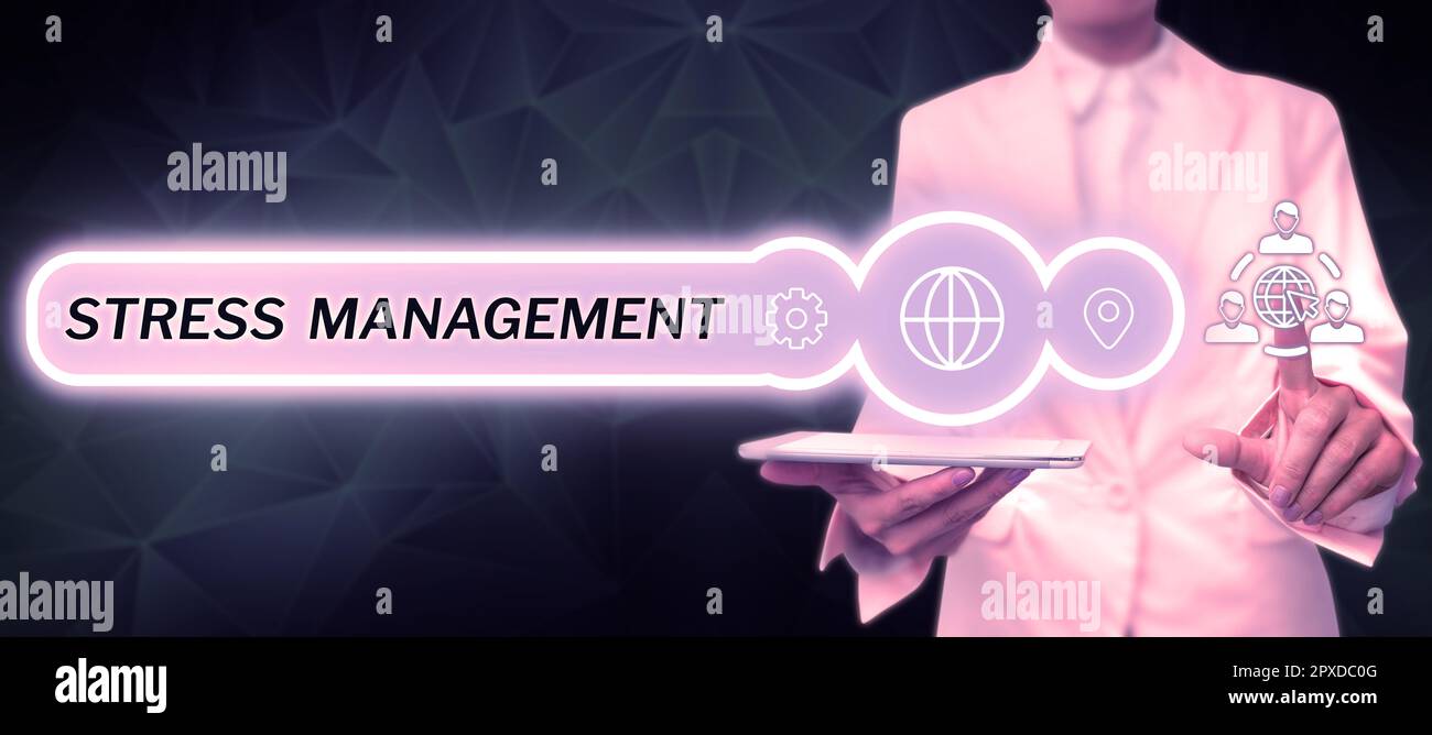 Text showing inspiration Stress Management, Conceptual photo learning ...