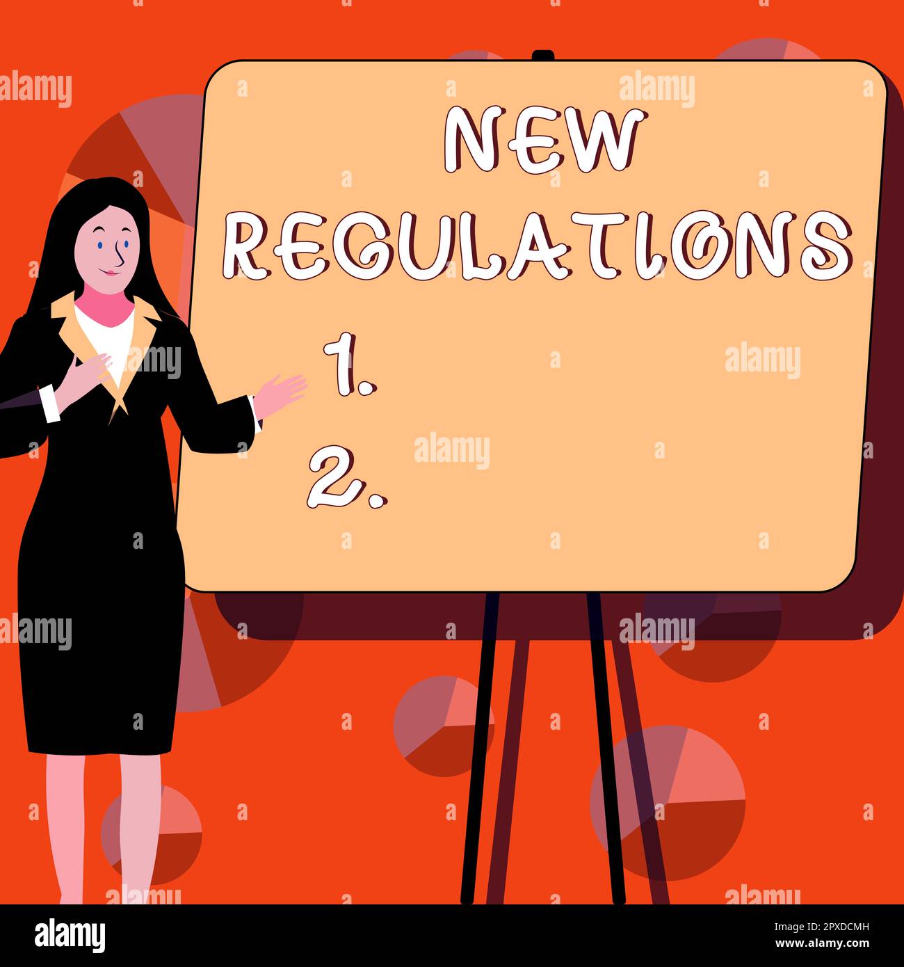 Handwriting text New Regulations, Word for Regulation controlling the ...