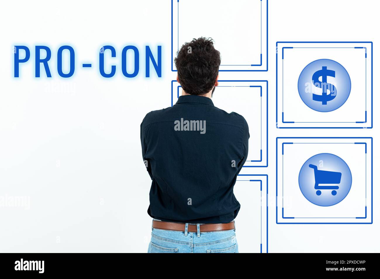 Advantage disadvantage comparison solution concept hi-res stock ...