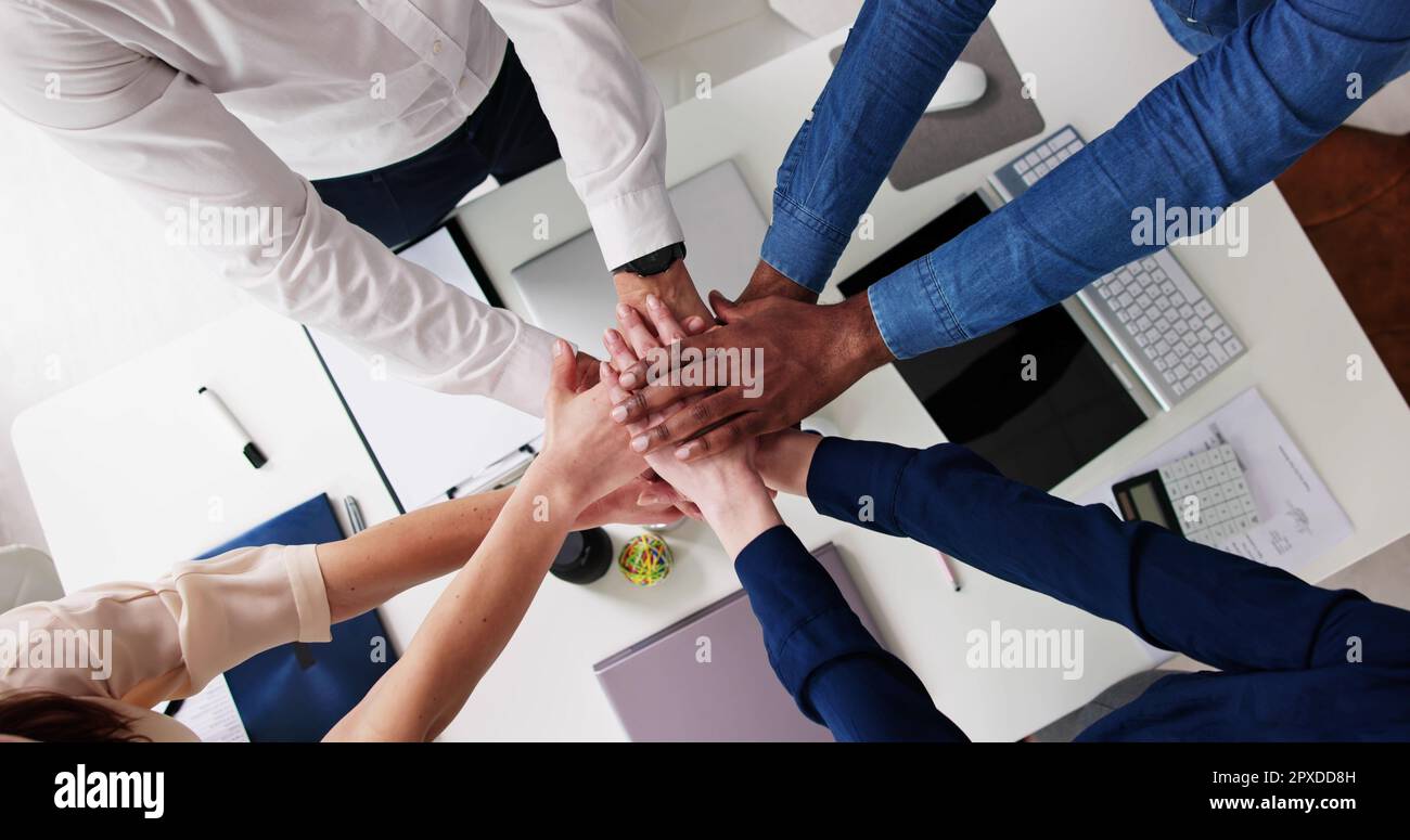 Directly Above Shot Of Medical Team Stacking Hands Together At Hospital ...