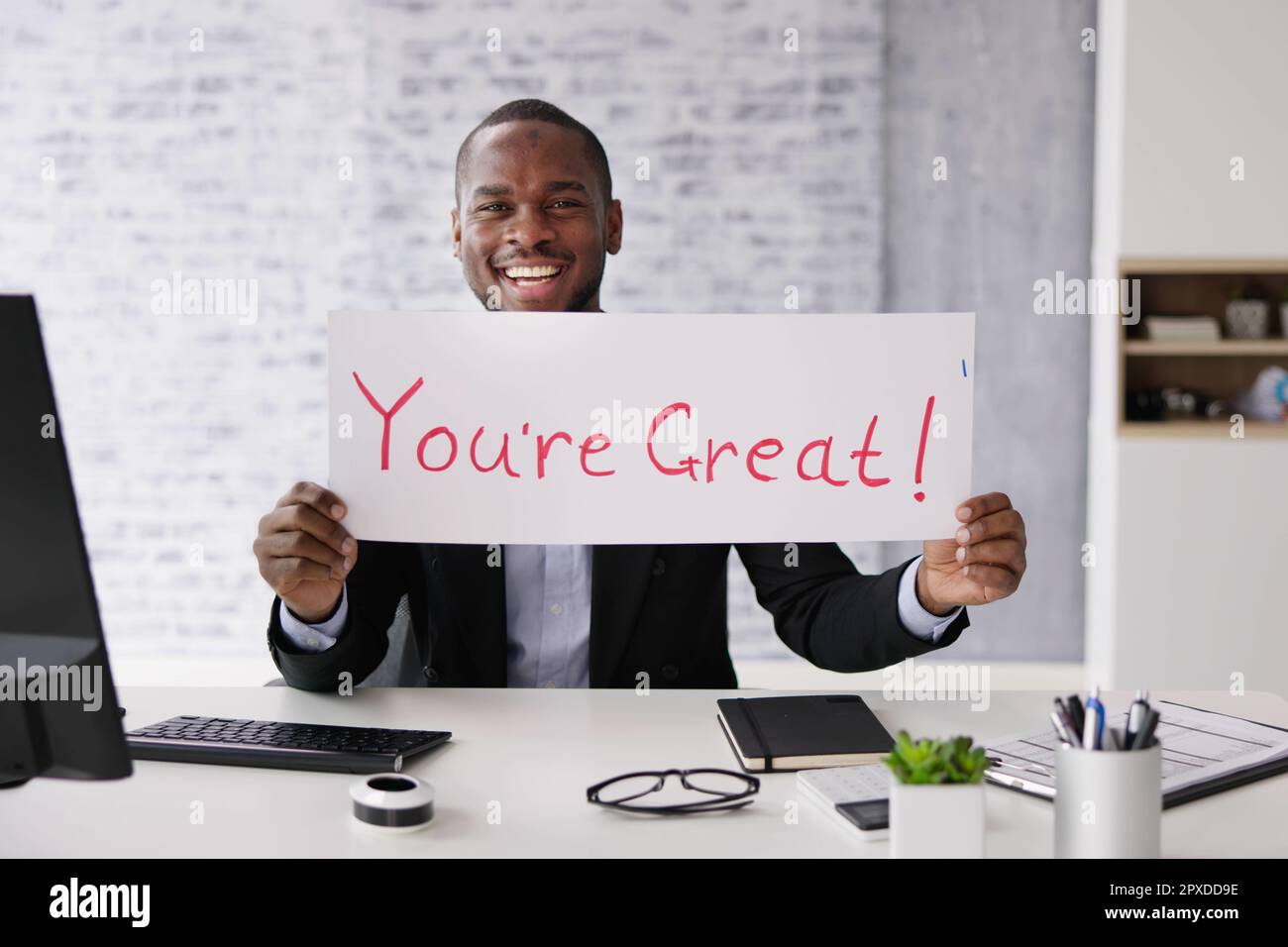 Compliment And Praise Message Sign. Business Concept Note Stock Photo ...
