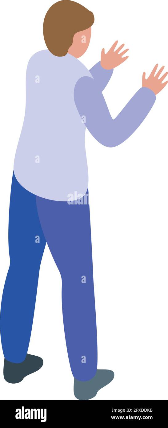 American gesture icon isometric vector. Man hand. Person happy Stock ...