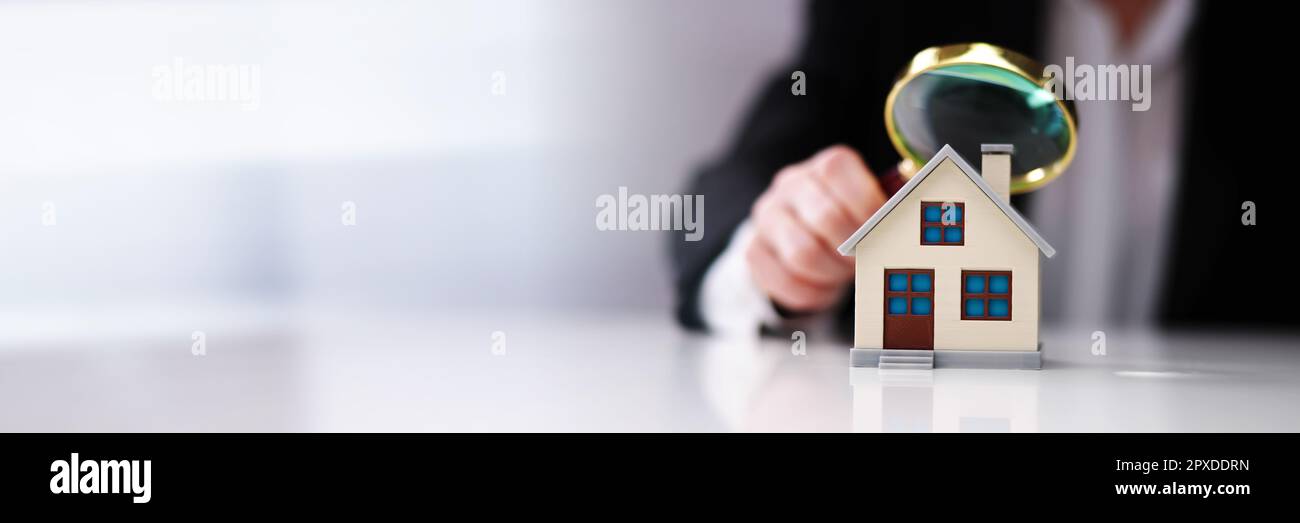 Real Estate House Appraisal And Inspection. Checking Home Stock Photo ...