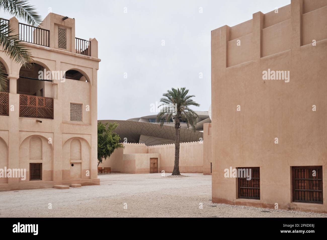 Doha, Qatar - April 2023: The original palace of Sheikh Abdullah bin ...