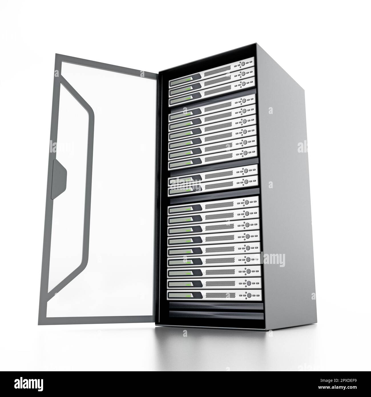 Network server isolated on white background. 3D illustration Stock ...