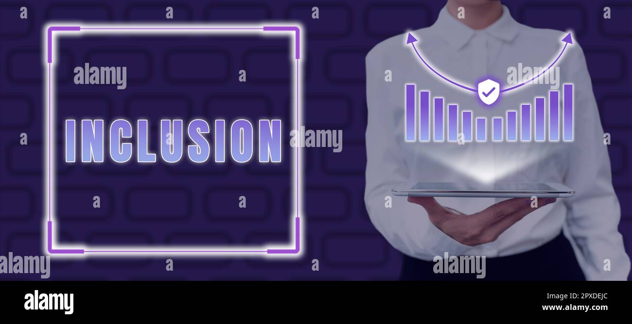 Text Caption Presenting Inclusion Internet Concept Action State Including Of Being Included