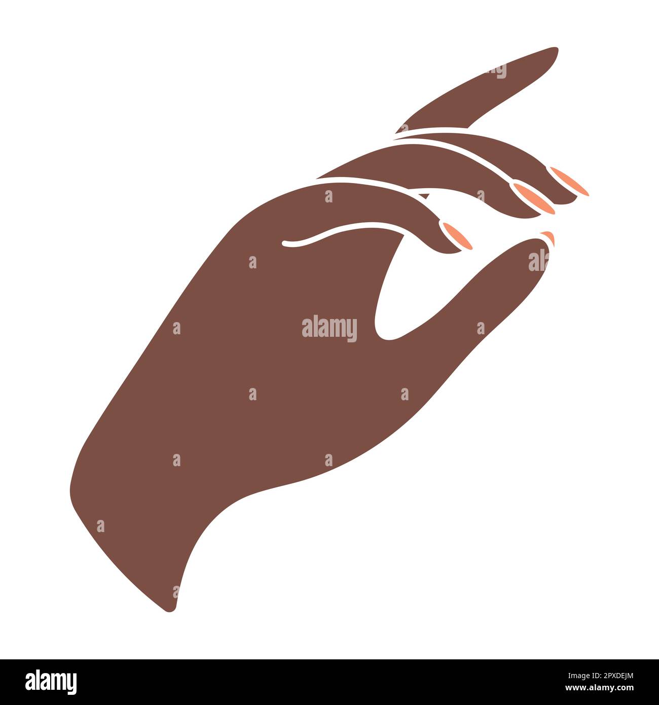 Woman gesture hand reach isolated Stock Vector Images - Alamy