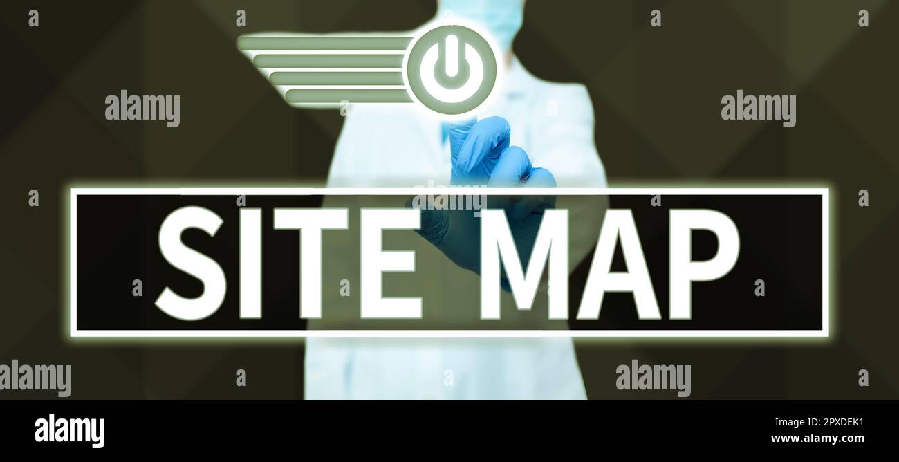 Conceptual caption Site Map, Word for designed to help both users and search engines navigate ...