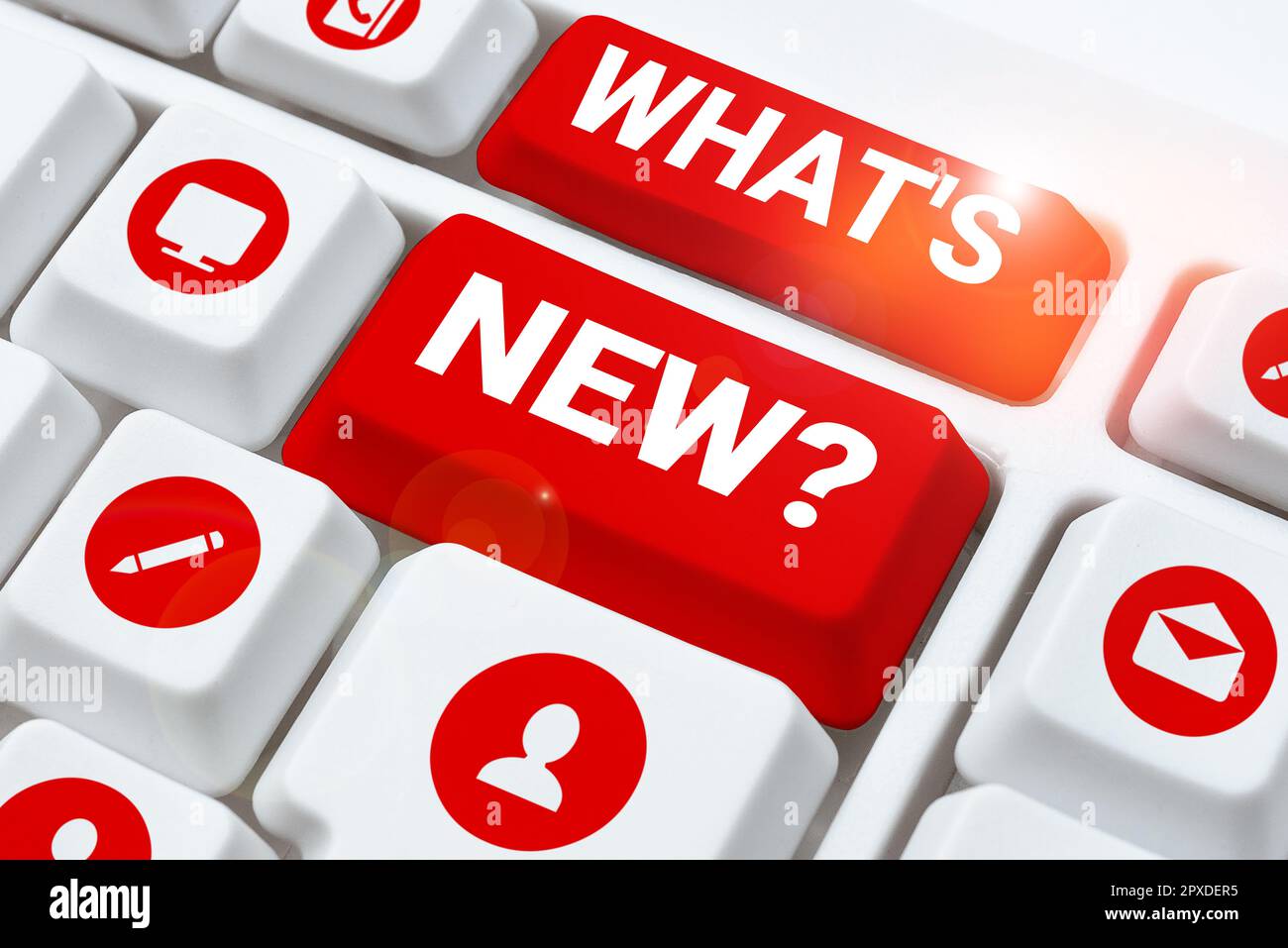 Text caption presenting What's New, Internet Concept Asking about ...