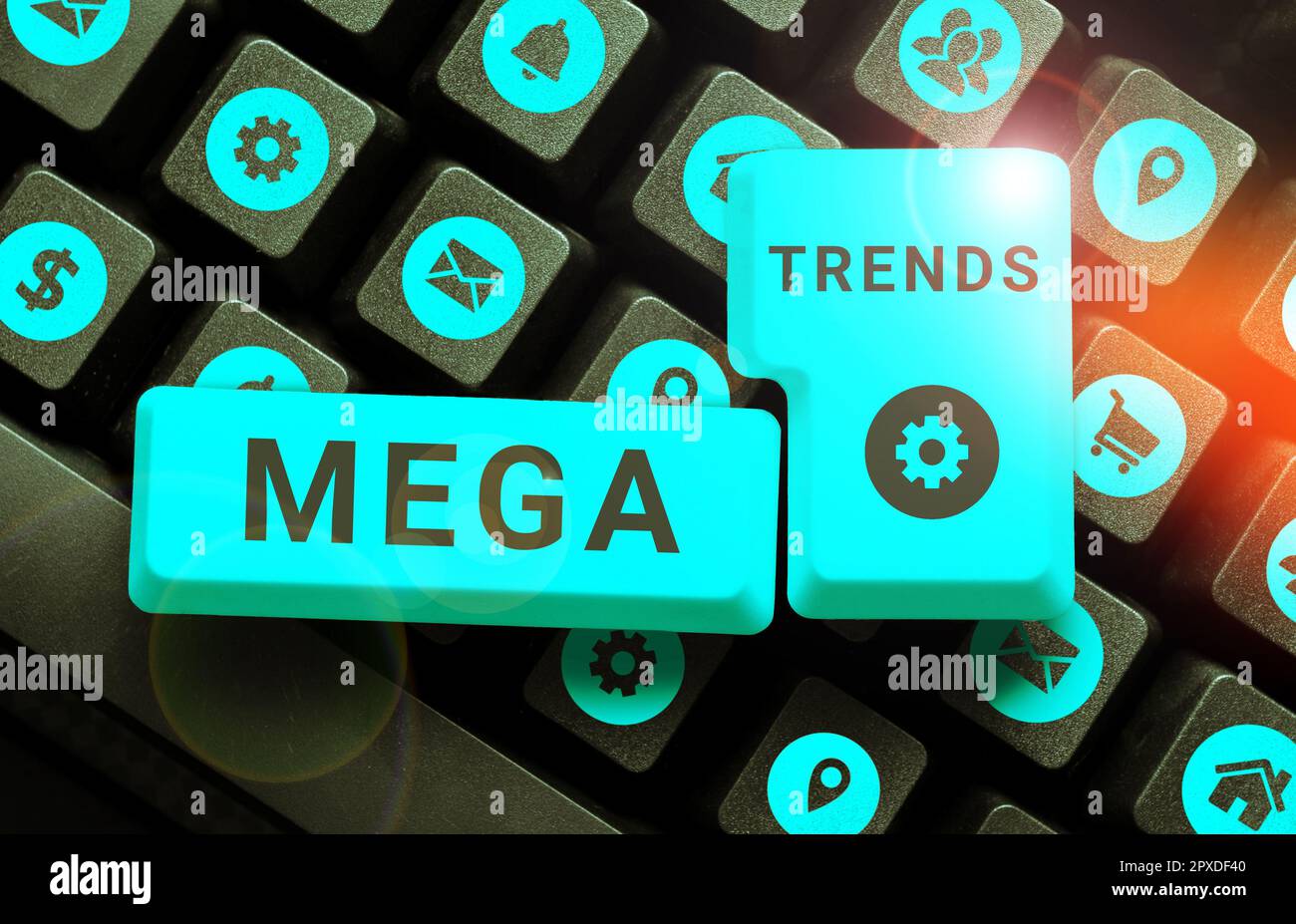 Text showing inspiration Mega Trends, Word Written on powerful ...