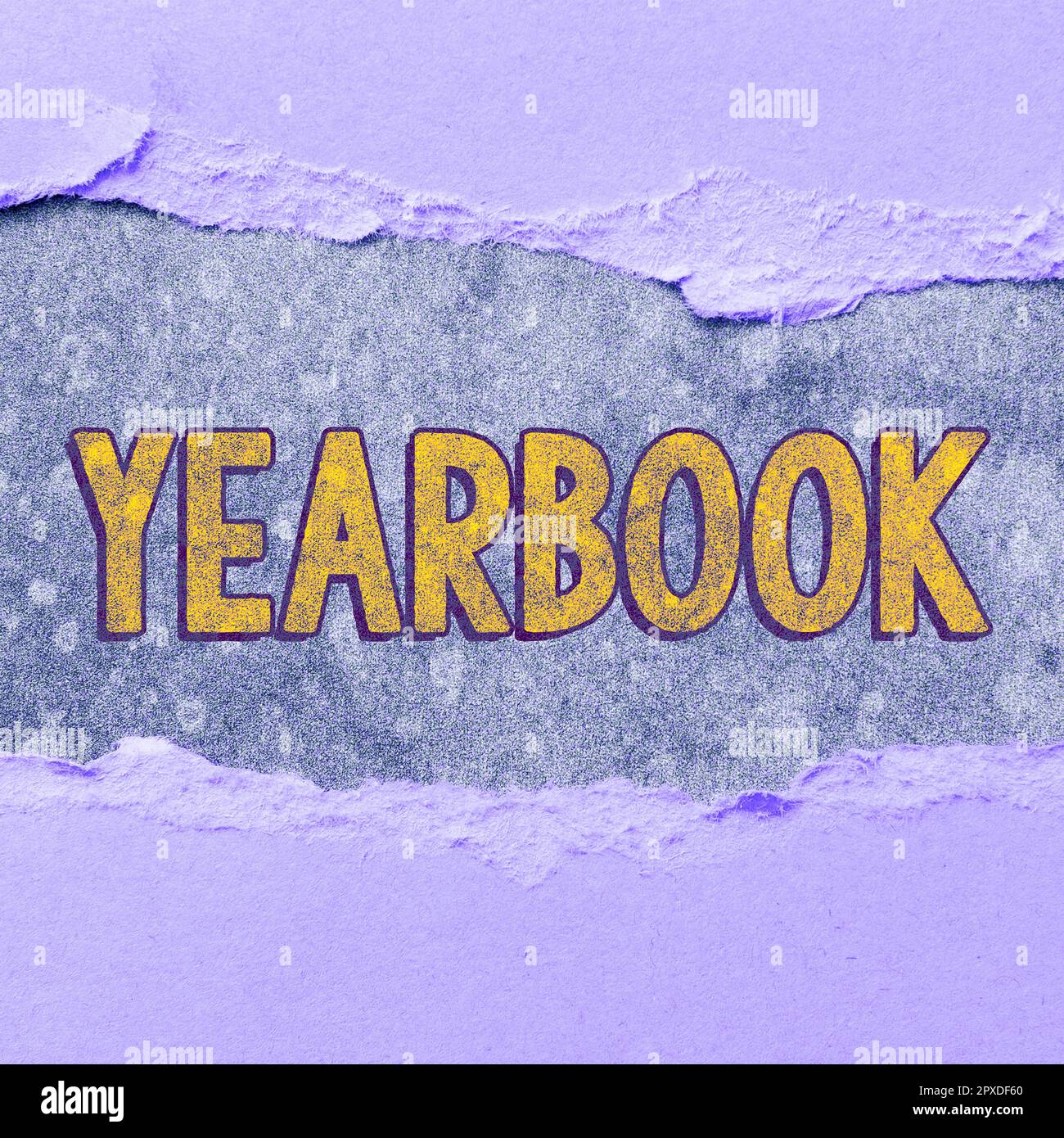 Handwriting text Yearbook, Word for publication compiled by graduating ...