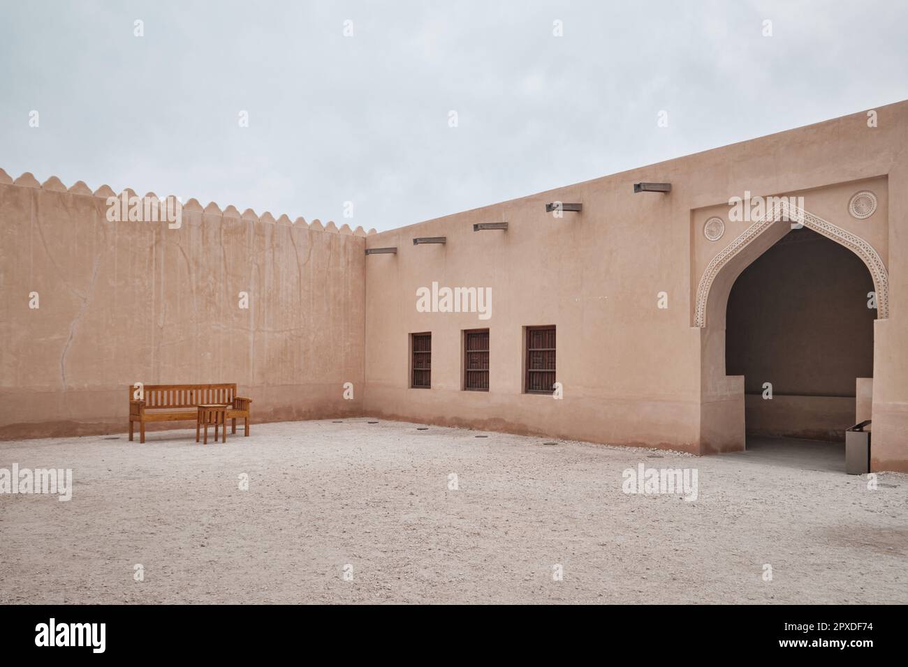 Doha, Qatar - April 2023: The original palace of Sheikh Abdullah bin ...