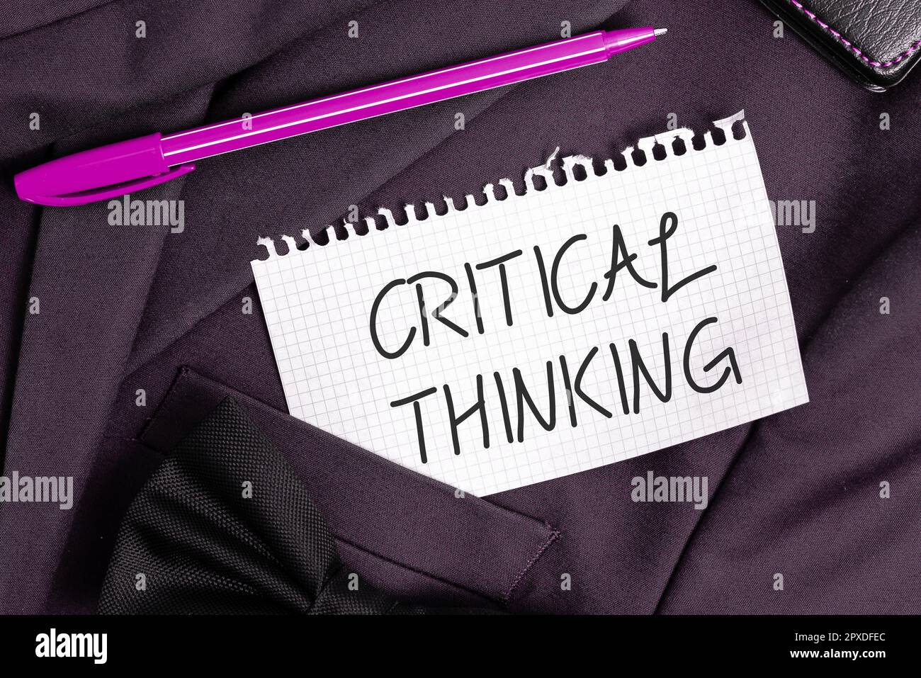 Handwriting text Critical Thinking, Word Written on sequence of stages ...