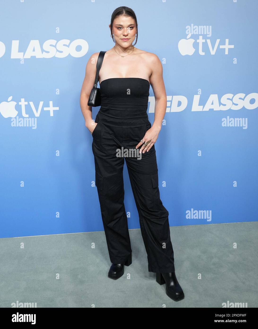 Los Angeles, USA. 01st May, 2023. Maya Rose arrives at the TED LASSO Day held at the Think Apple ...