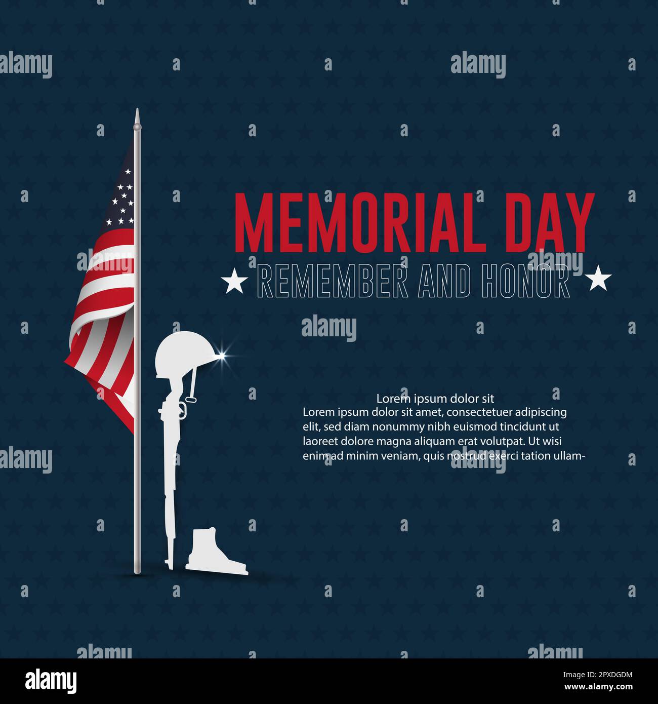 Memorial Day - Remember and Honor Poster. USA Memorial Day celebration ...
