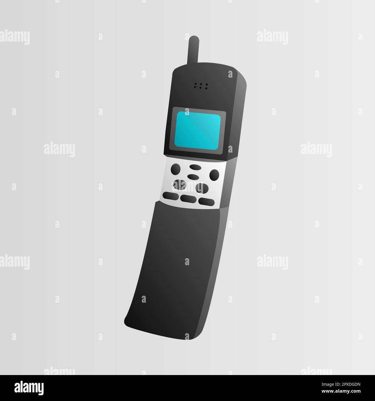 Old beautiful retro hipster mobile phone from the 70s, 80s, 90s on a ...