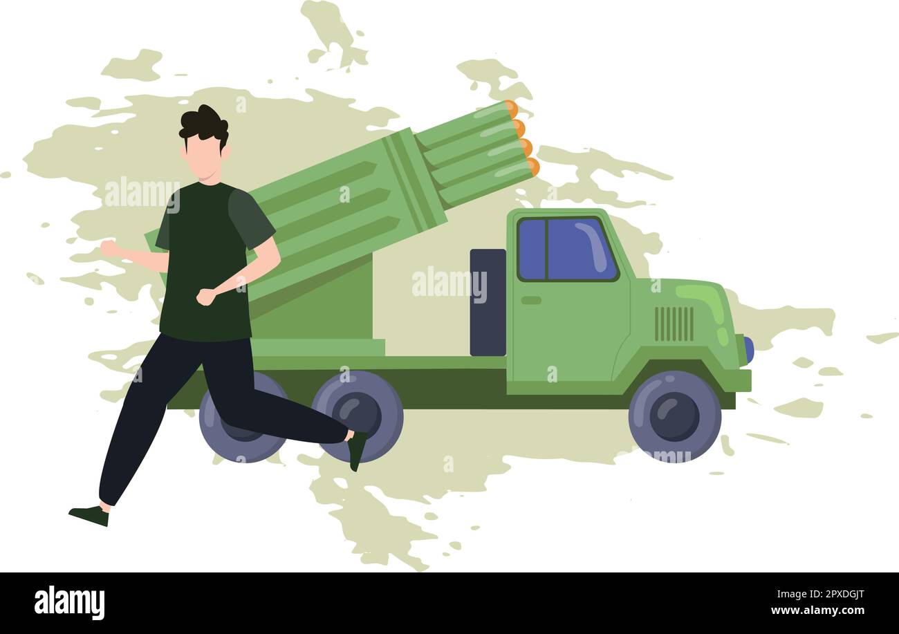 The boy is running into battle Stock Vector Image & Art - Alamy