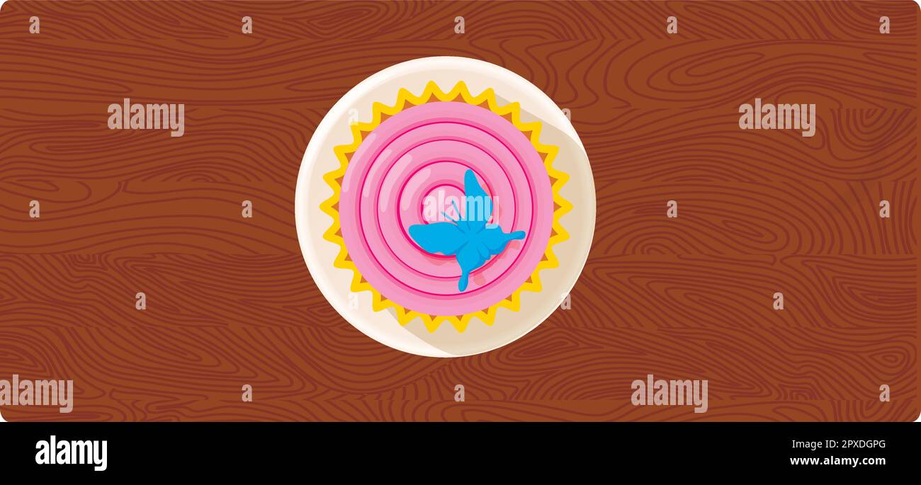 Mousse cake icon isometric vector. Fruit mousse cake on rectangular ...