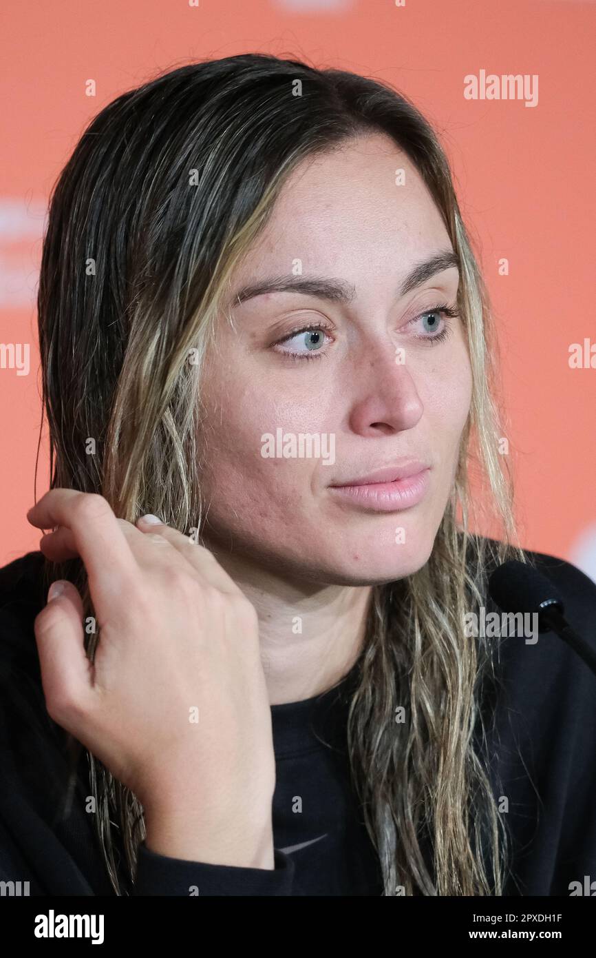 Madrid, Spain. 01st May, 2023. Paula Badosa of Spain seen during a ...